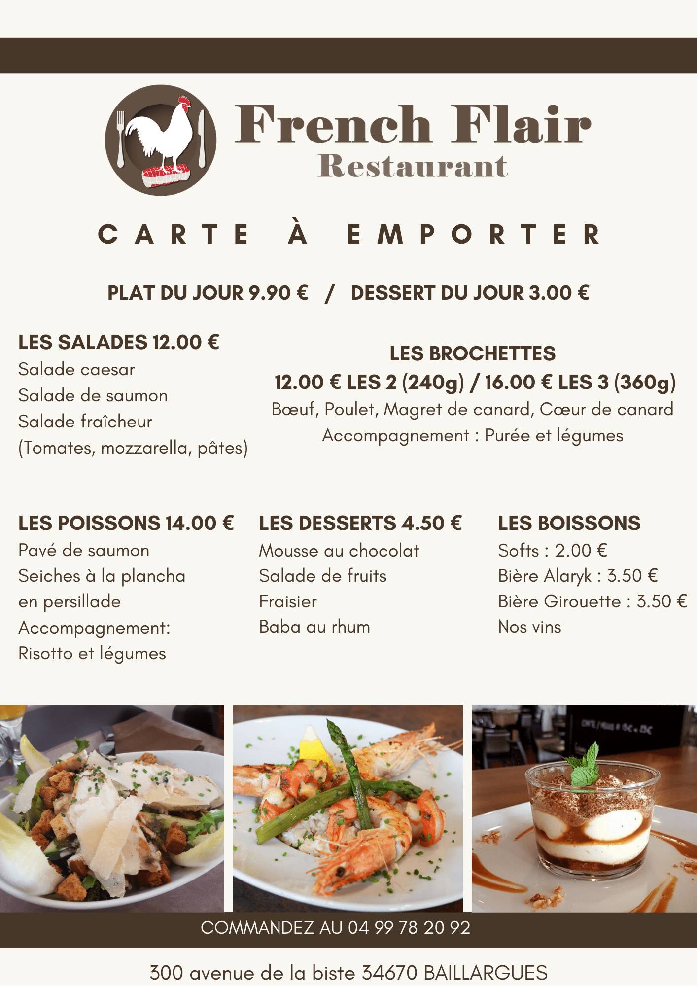 À emporter - French Flair - Restaurant Baillargues